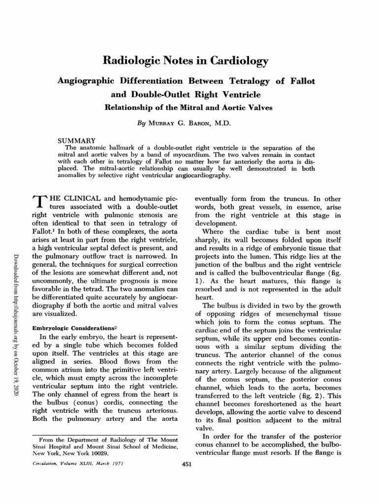 Radiologic Notes Cardiology: Angiographic Double-Outlet | Download Free ...