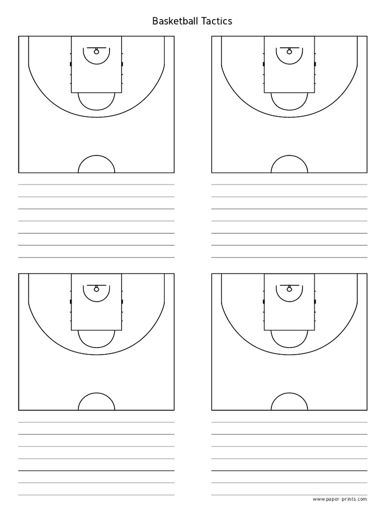 Basketball Tactics Diagram A4 | PDF