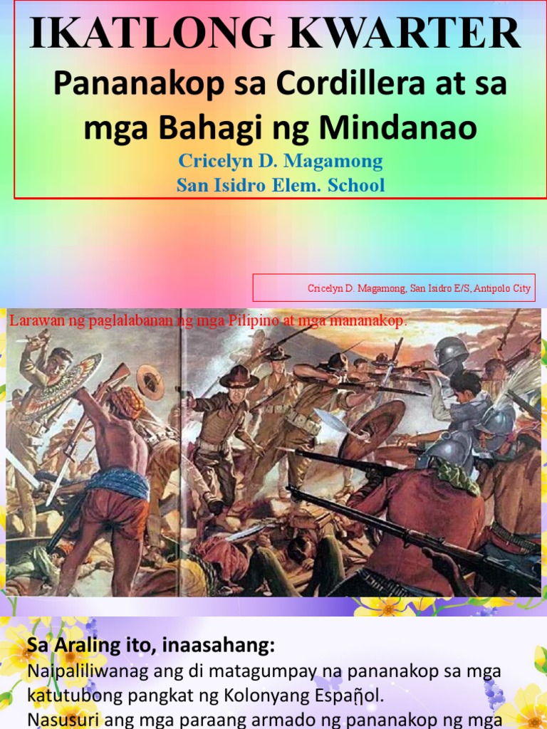 Pananakop Sa Cordillera at Sa Mga Bahagi NG Mindanao | PDF