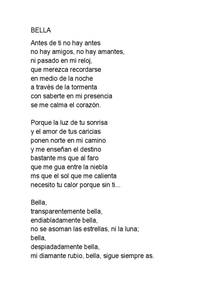 Bella Letra | PDF | Poesía