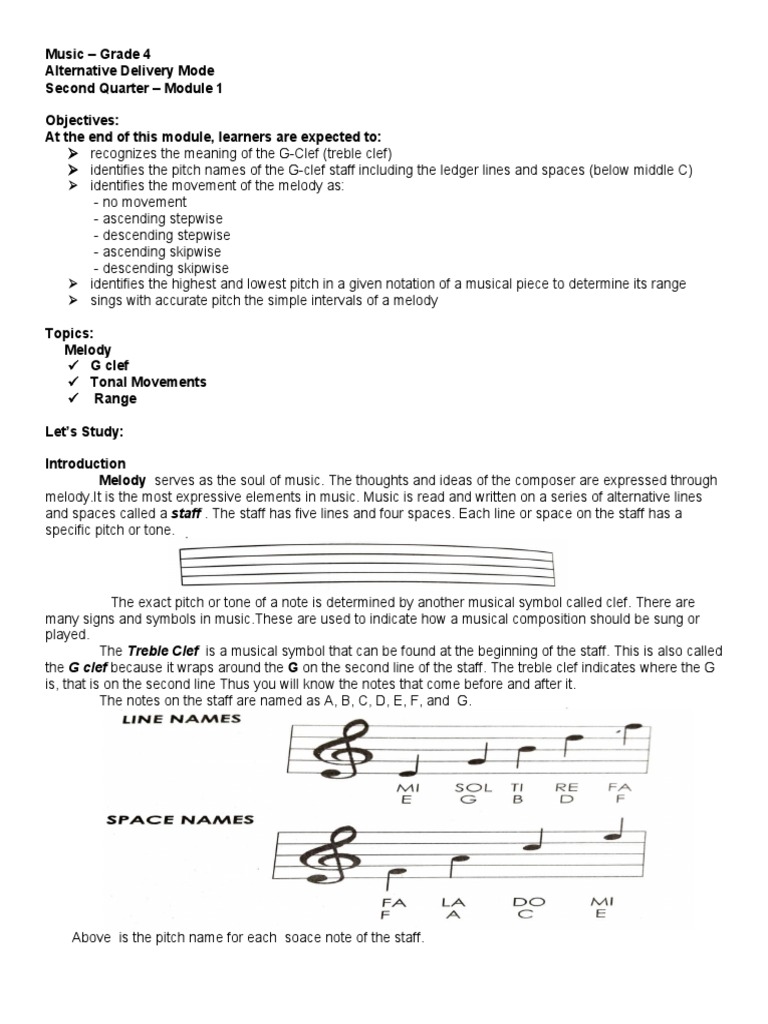 Music2nd Q1 | Download Free PDF | Clef | Pitch (Music)