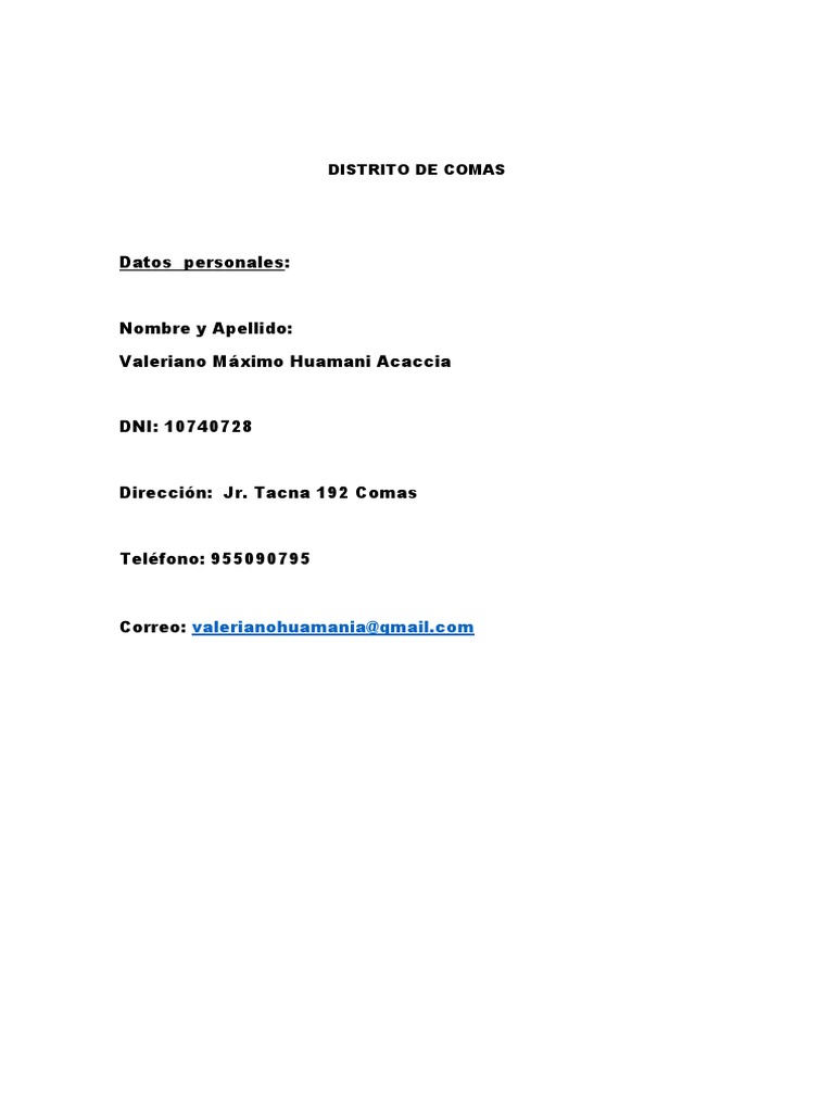 Distrito de Comas | PDF