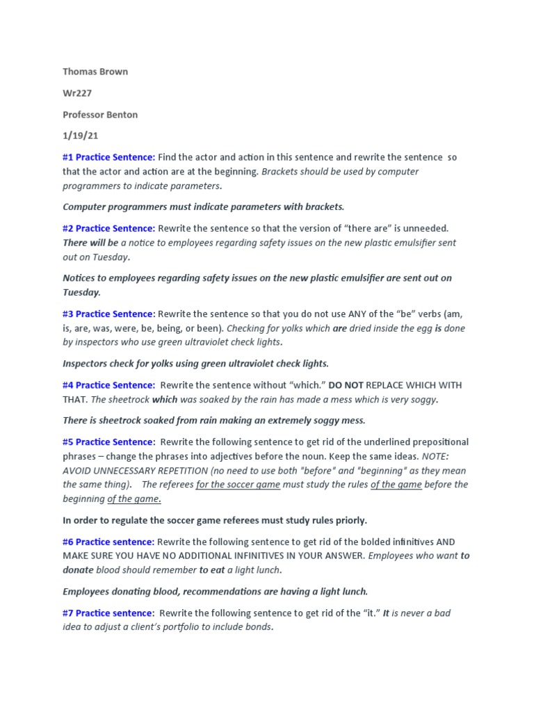 Concise Writing Assignment | PDF | Sentence (Linguistics) | Syntax