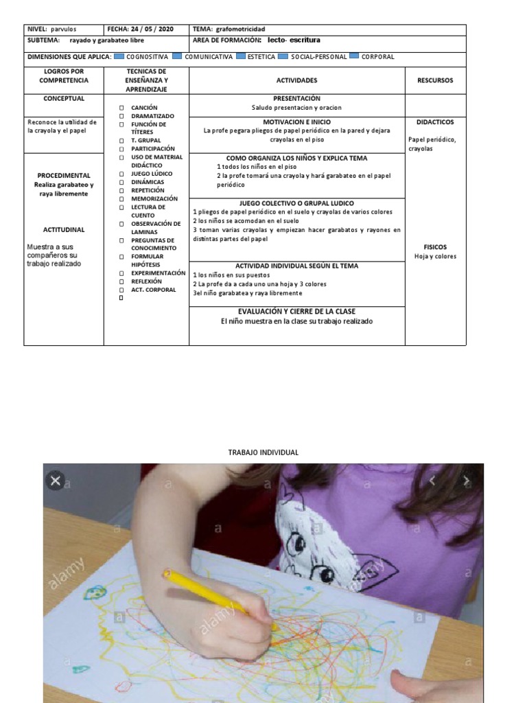 Parvulos Rayado y Garabateo Libre | PDF | Cognición | La naturaleza humana
