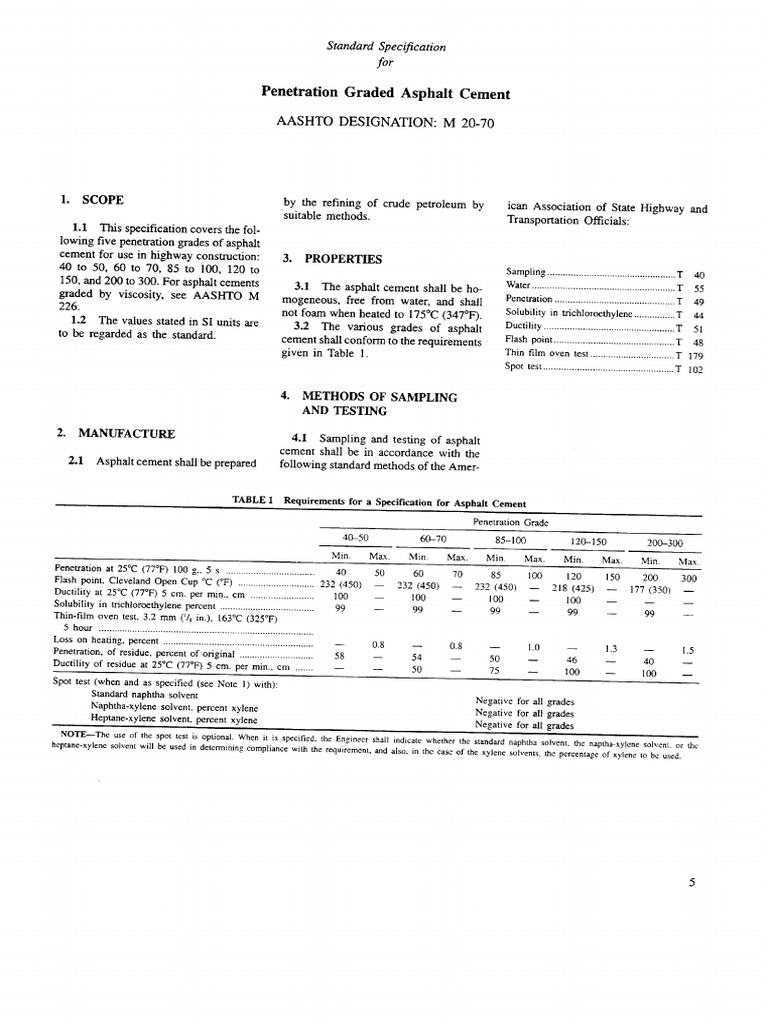 Aastho M 020-70 | PDF