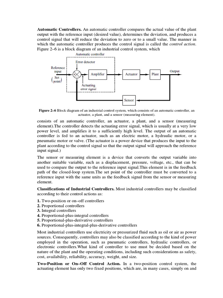 Figure 2-6 Block Diagram of An Industrial Control System, Which ...