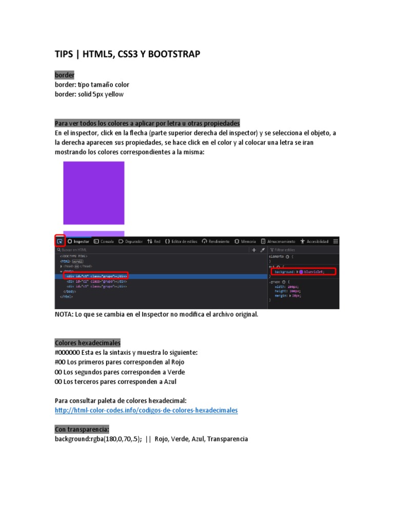 HTML5 CSS3 Bootstrap - Tips | PDF | Bootstrap (marco frontal) | Diseño gráfico