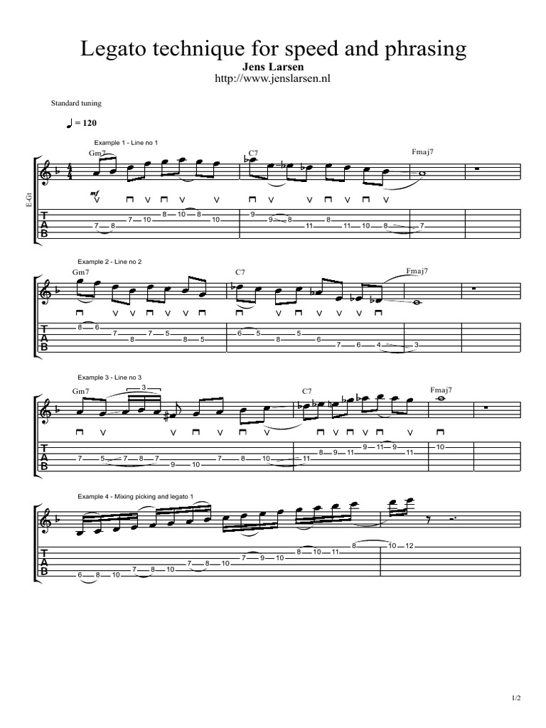 Legato Technique For Speed and Phrasing | Download Free PDF | Music Theory | Musical Techniques