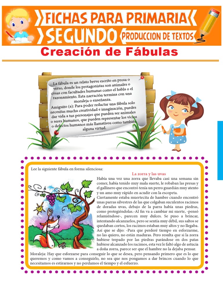 Las Fábulas para Segundo Grado de Primaria | PDF | Fábula