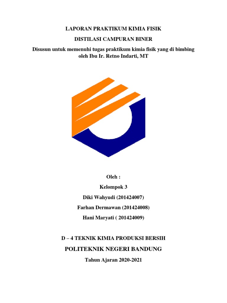 LAPORAN PRAKTIKUM KIMIA FISIK DISTILASI KEL.3 (1) - Dikonversi | PDF