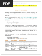 Reported Speech | PDF | Grammar | Language Mechanics