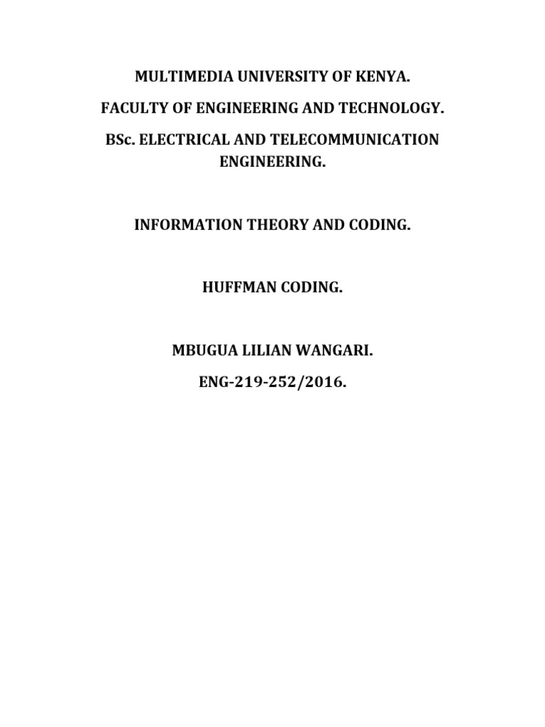 Implementing Huffman Coding in MATLAB | PDF | Data Compression | Code