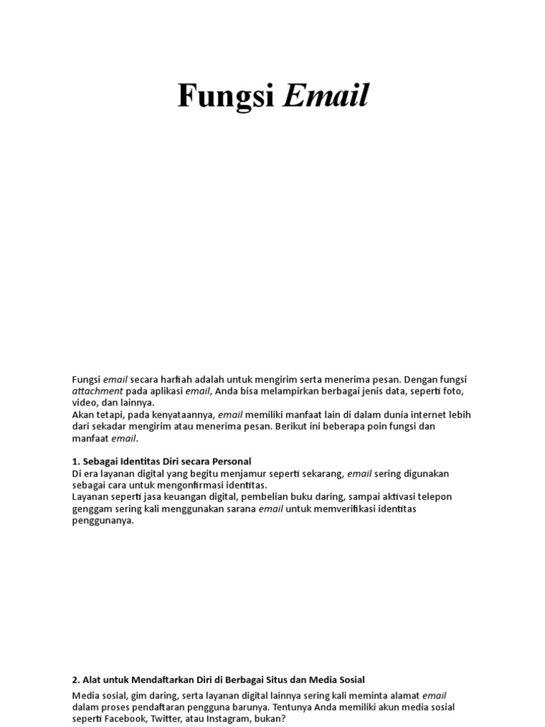 Fungsi Email | PDF