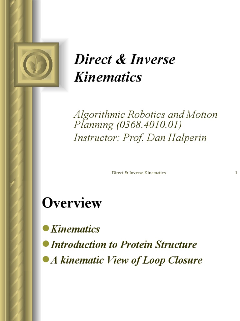 Direct & Inverse Kinematics Algorithm | PDF | Proteins | Kinematics