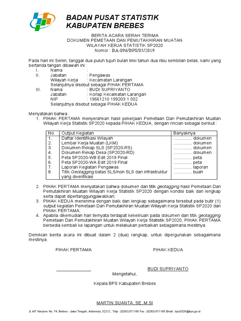 BAST DOKUMEN PEMETAAN-fix | PDF