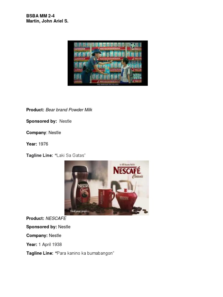 Bsba MM 2-4, Advertising, Martin, John Ariel S. | PDF