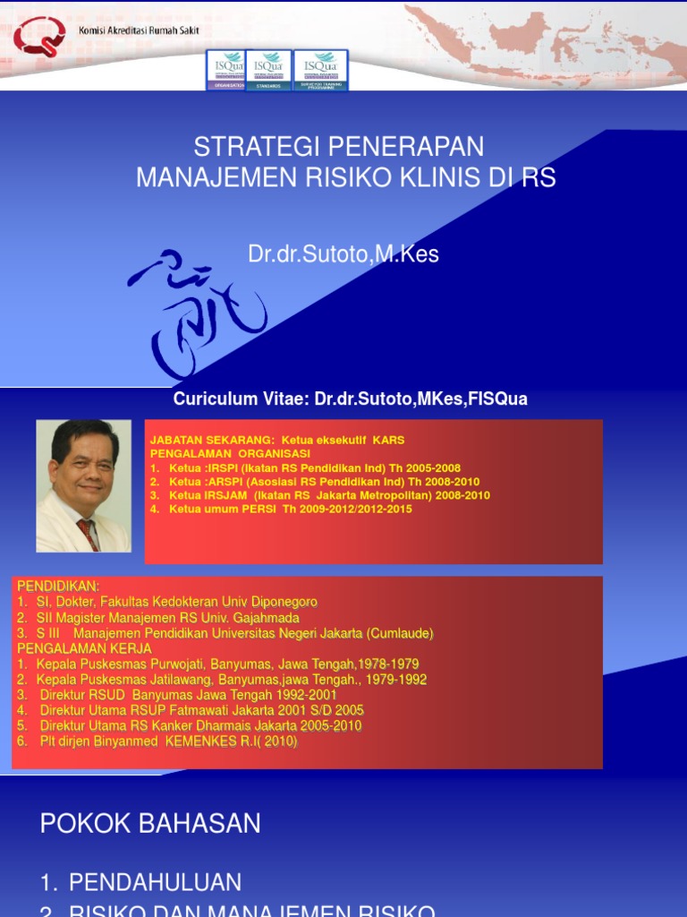 Strategi Penerapan Proses Manajemen Risiko Materi Dr Sutoto Pdf