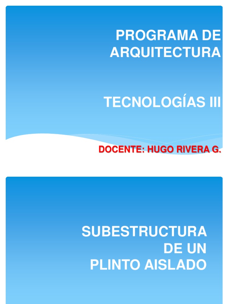 Partes de Un Plinto Aislado | PDF