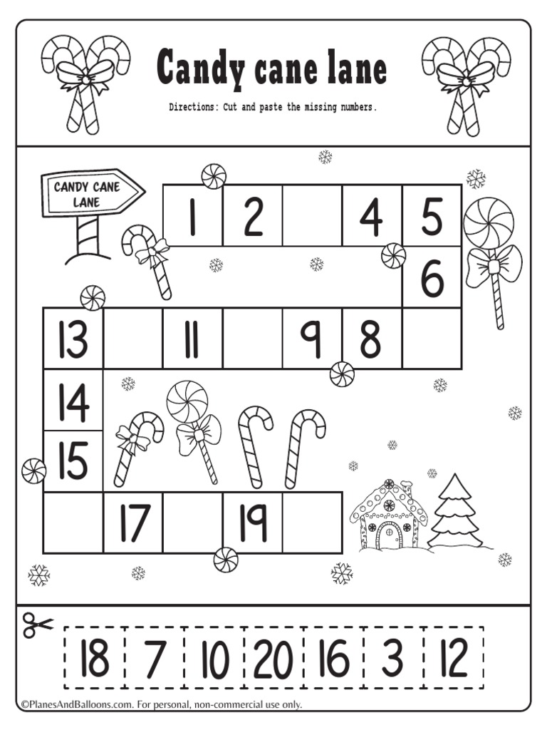 Christmas Missing Letters and Numbers Worksheets | PDF