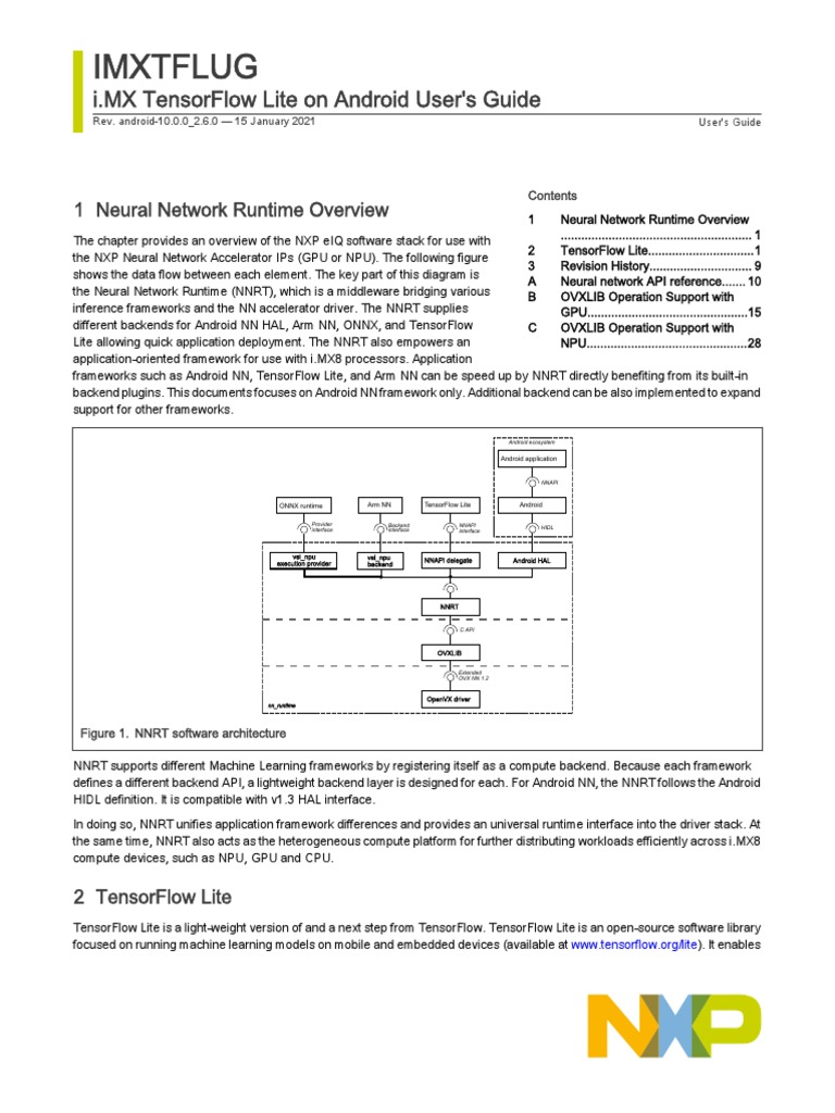 Imxtflug: I.Mx Tensorflow Lite On Android User'S Guide | PDF | Arm ...
