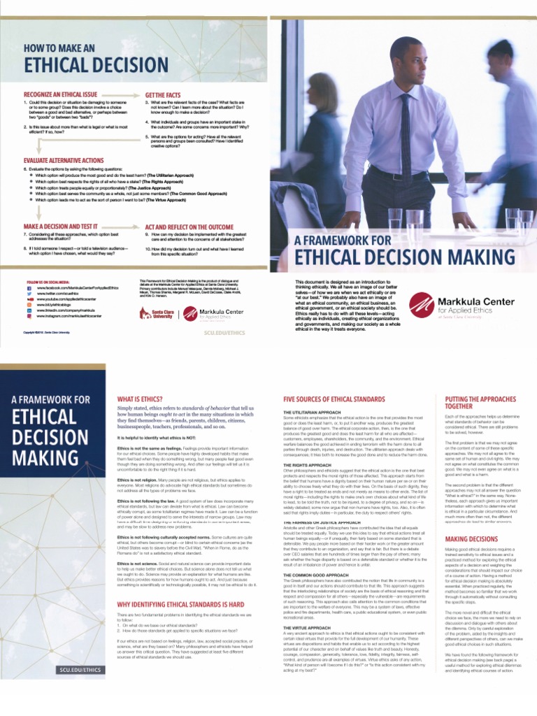 Ethical Frameworks | PDF | Autonomy | Decision Making