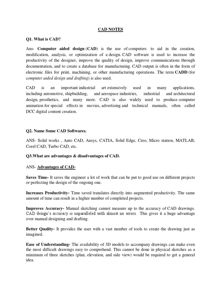 CAD Notes | Download Free PDF | Computer Aided Design | Circle