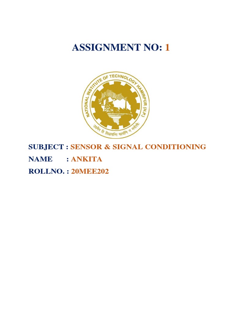 Assignment No:: Subject: Name: Rollno. | PDF | Analog To Digital ...