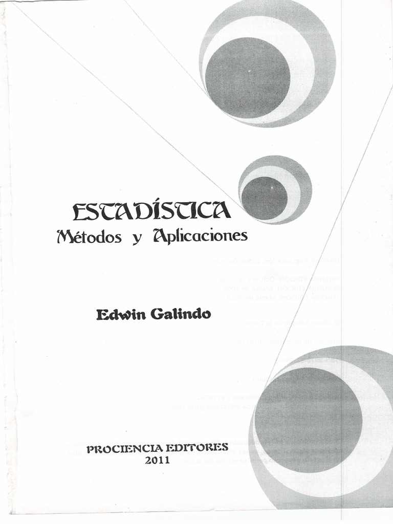 Estadistica Metodos y Aplicaciones (Edwin Galindo) | PDF