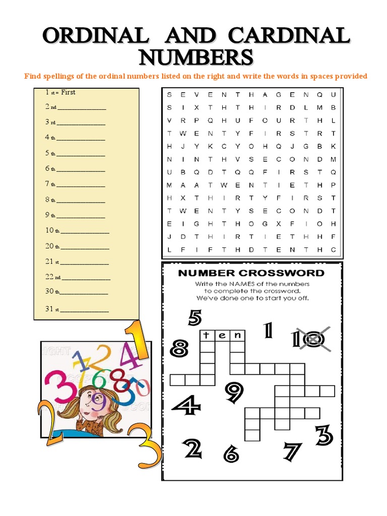 Ordinal and Cardinal Numbers Fun Activities Games - 8275 | PDF