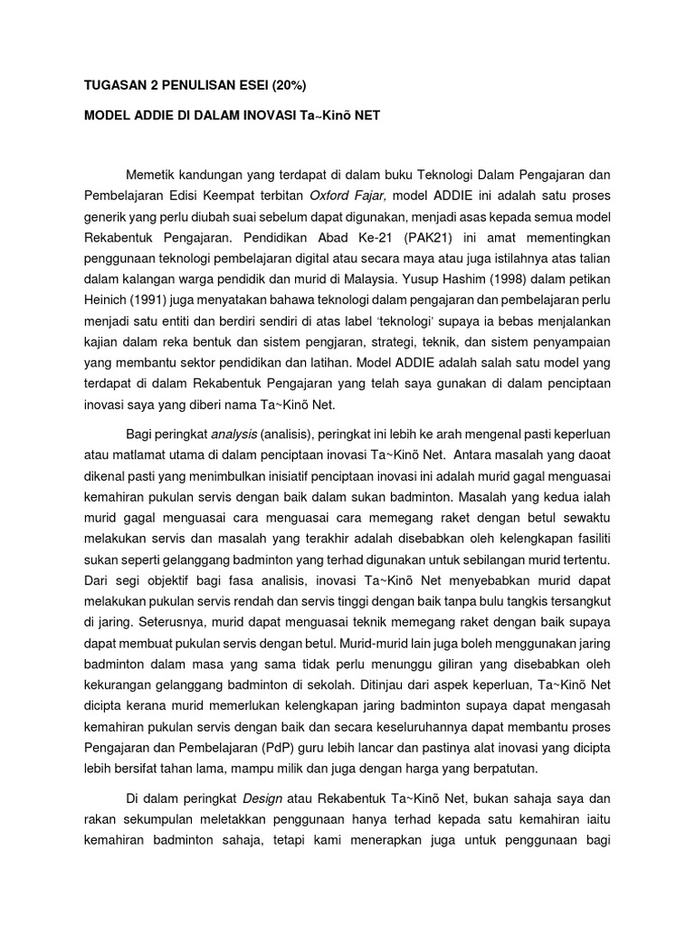 Penulisan Addie Edup3053 | PDF | Bisnis