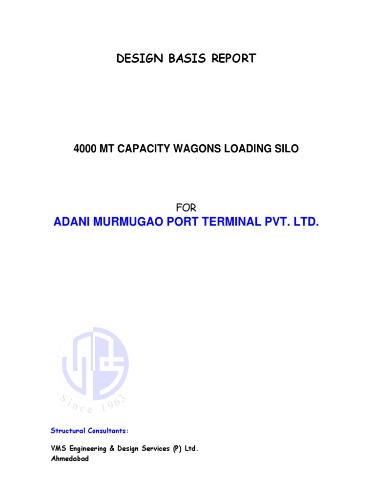 Design Basis Report: Adani Murmugao Port Terminal Pvt. LTD | PDF ...