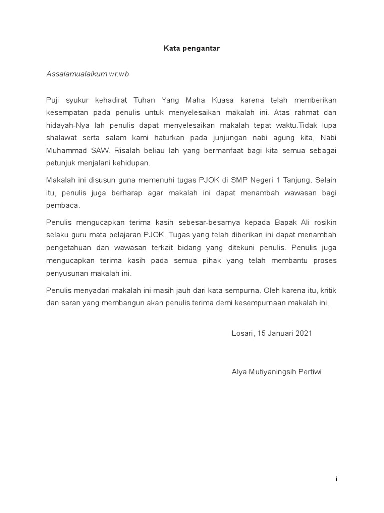 Bagian Awal Kliping | PDF