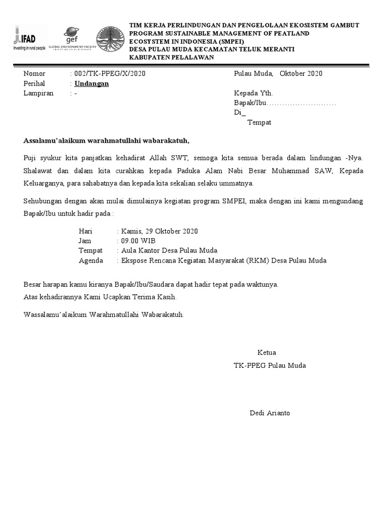 Undangan Rapat EKSPOSE | PDF