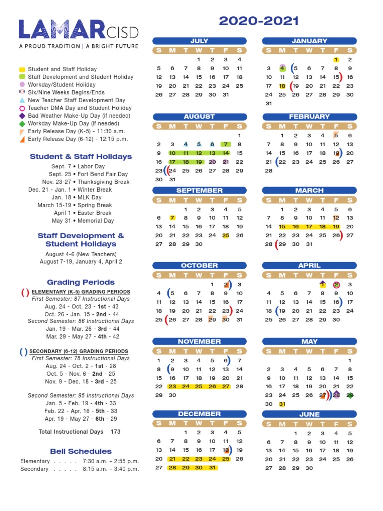 2020-2021 School Year Calendar | PDF | Academic Term | Festival