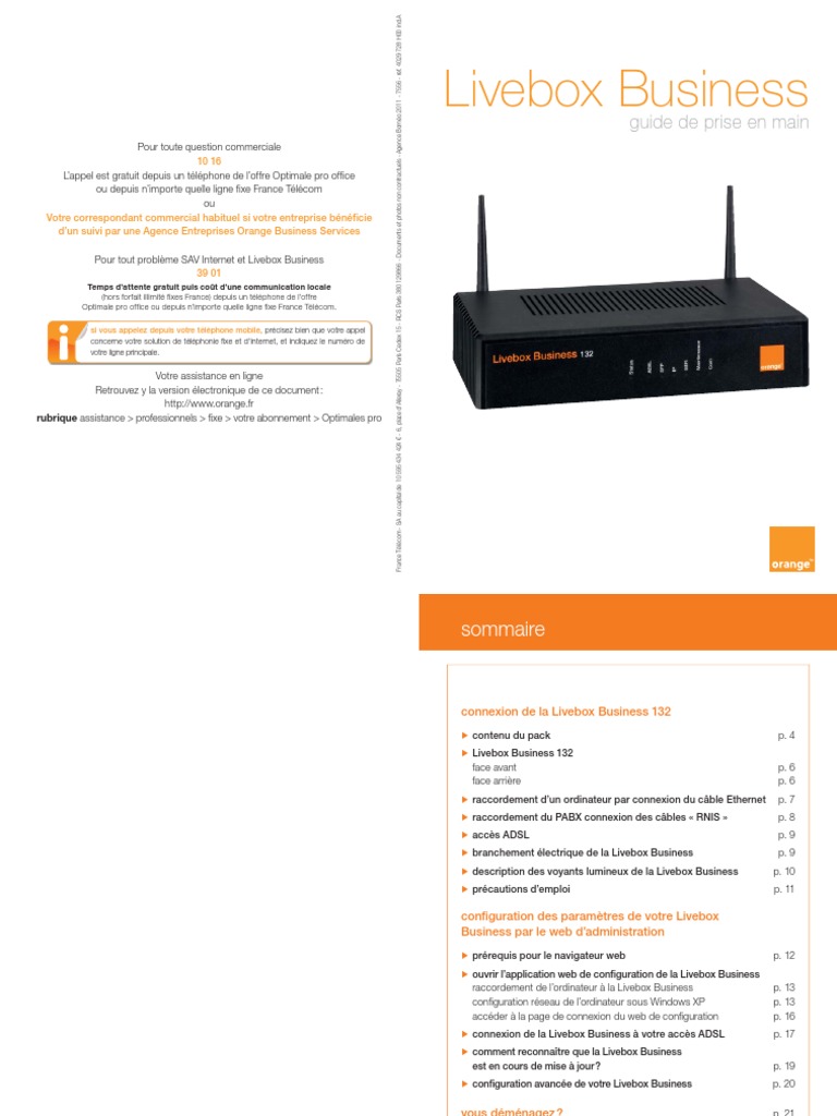 Guide Installation Livebox Business | PDF | Protocoles Internet | Internet