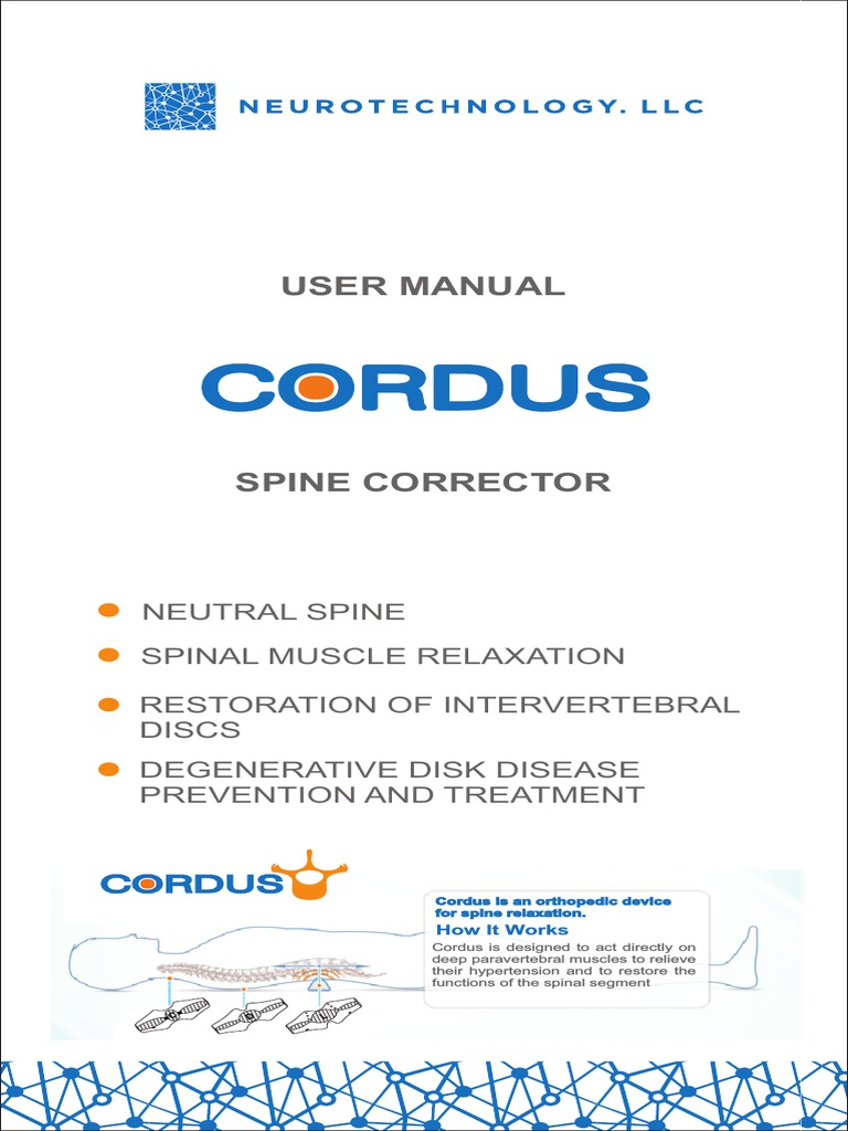 Cordus Sacrus Eng - User Manual | PDF | Pelvis | Spinal Cord