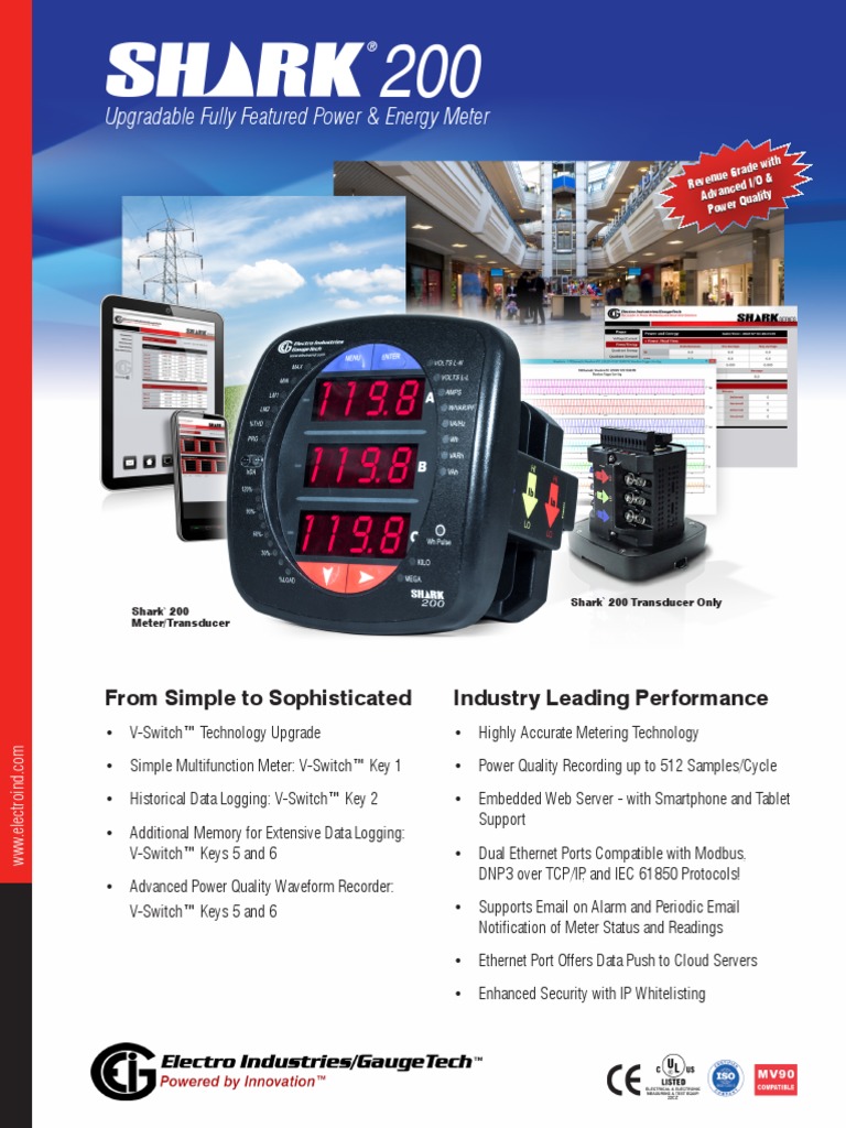 Shark 200 Data Logging Meter With IO Brochure - E149702 | PDF ...