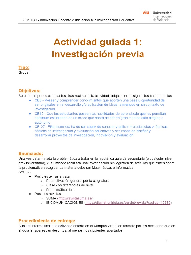 Enunciado Ag1 | PDF | Rúbrica (Académica) | Evaluación