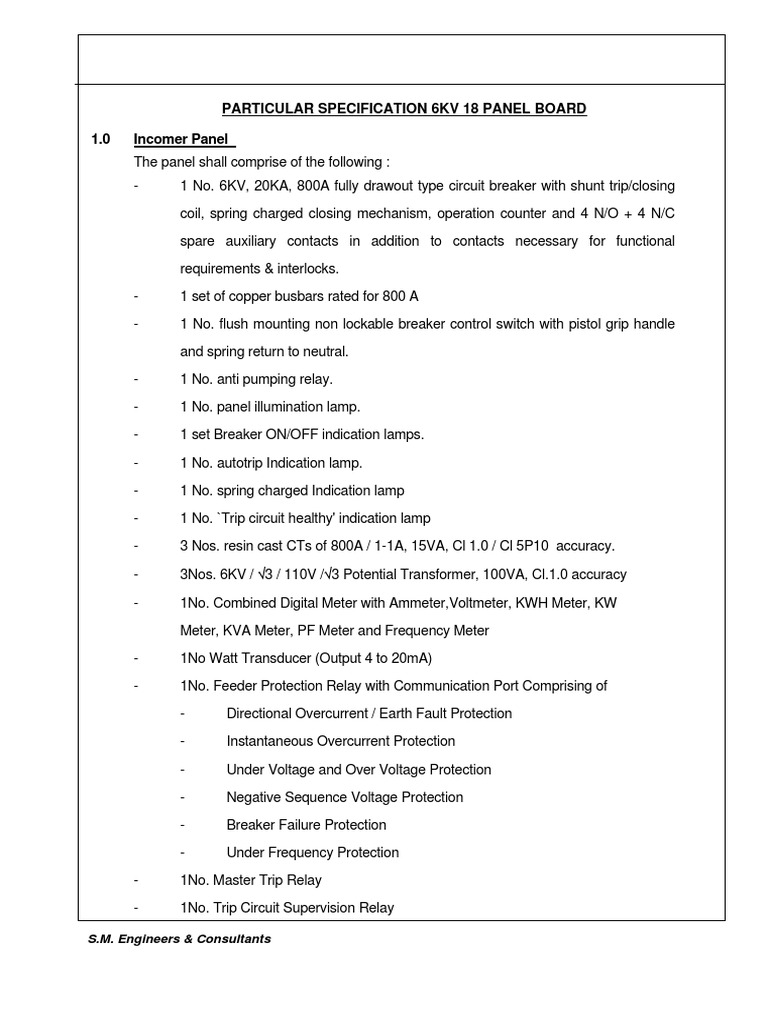 Mhe Electrical Specification | PDF | Mains Electricity | Relay