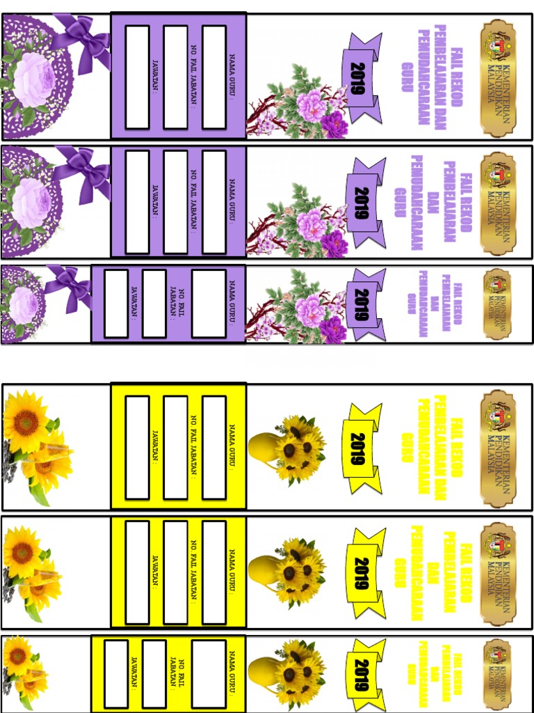 Tepi Fail Buku Rekod 2019 | PDF