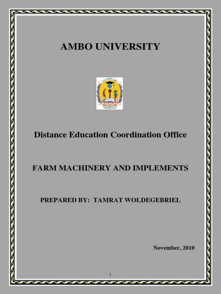 FARM Machinery and Implements Module | PDF | Plough | Tillage