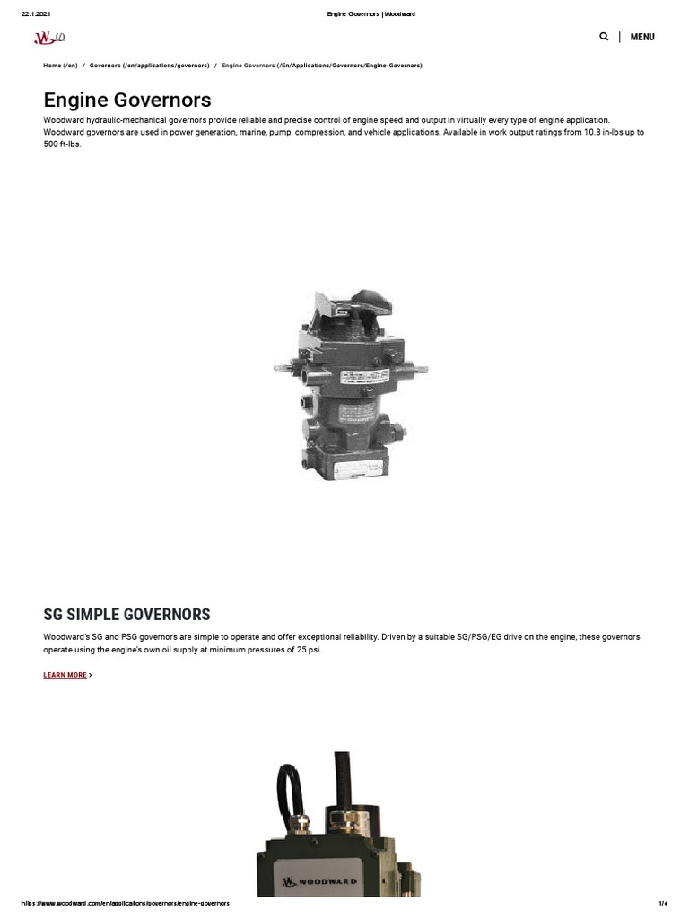 Engine Governors - Woodward | PDF | Engines | Diesel Engine