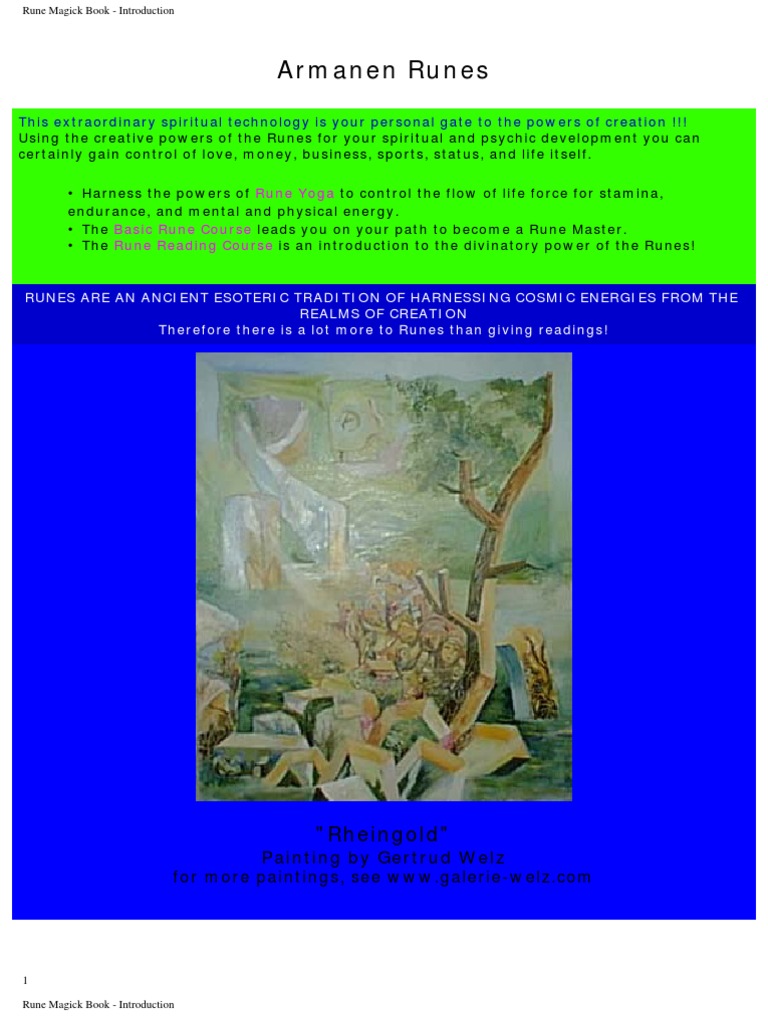 Rune Magick Book | PDF | Runes | Metaphysics