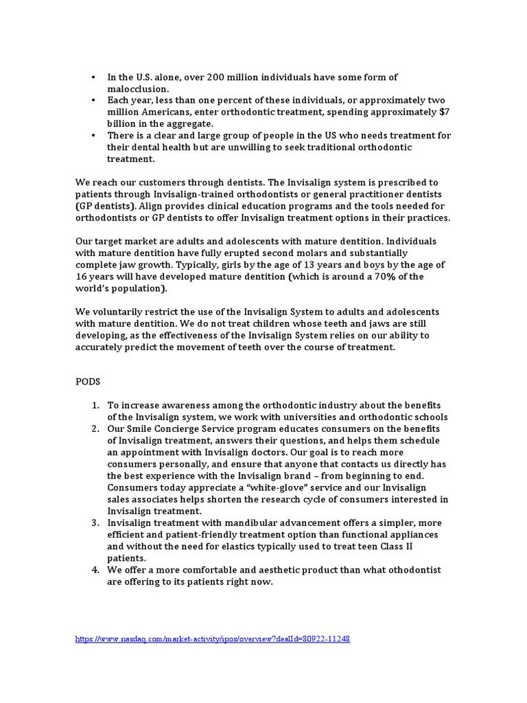 Trabajo Invisalign Marketing | PDF | Orthodontics | Dentistry