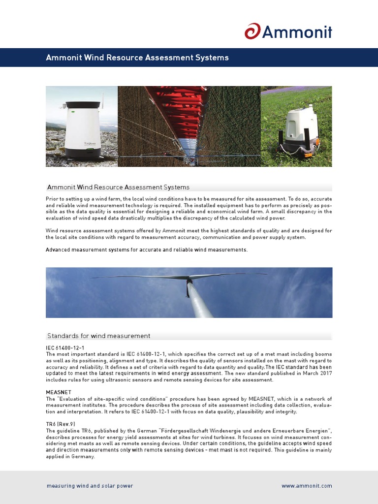 Ammonit Wind Resource Assessment Systems | PDF | Wind Speed | Wound