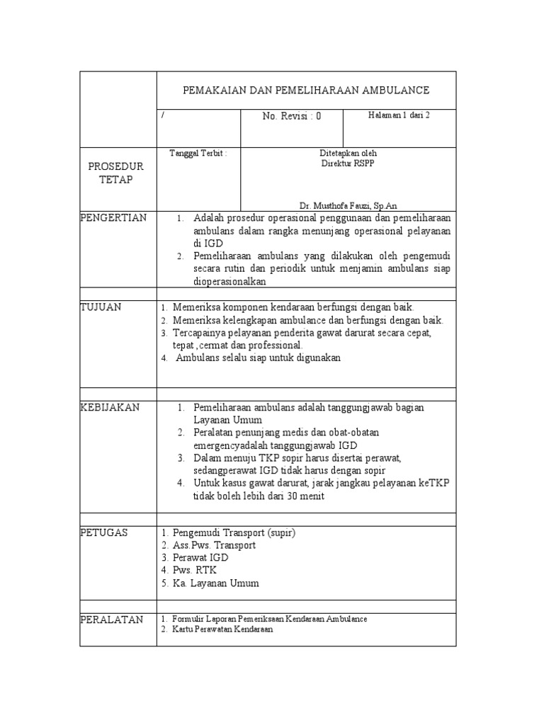 OPTIMIZING EMERGENCY RESPONSE THROUGH EFFECTIVE AMBULANCE MAINTENANCE ...