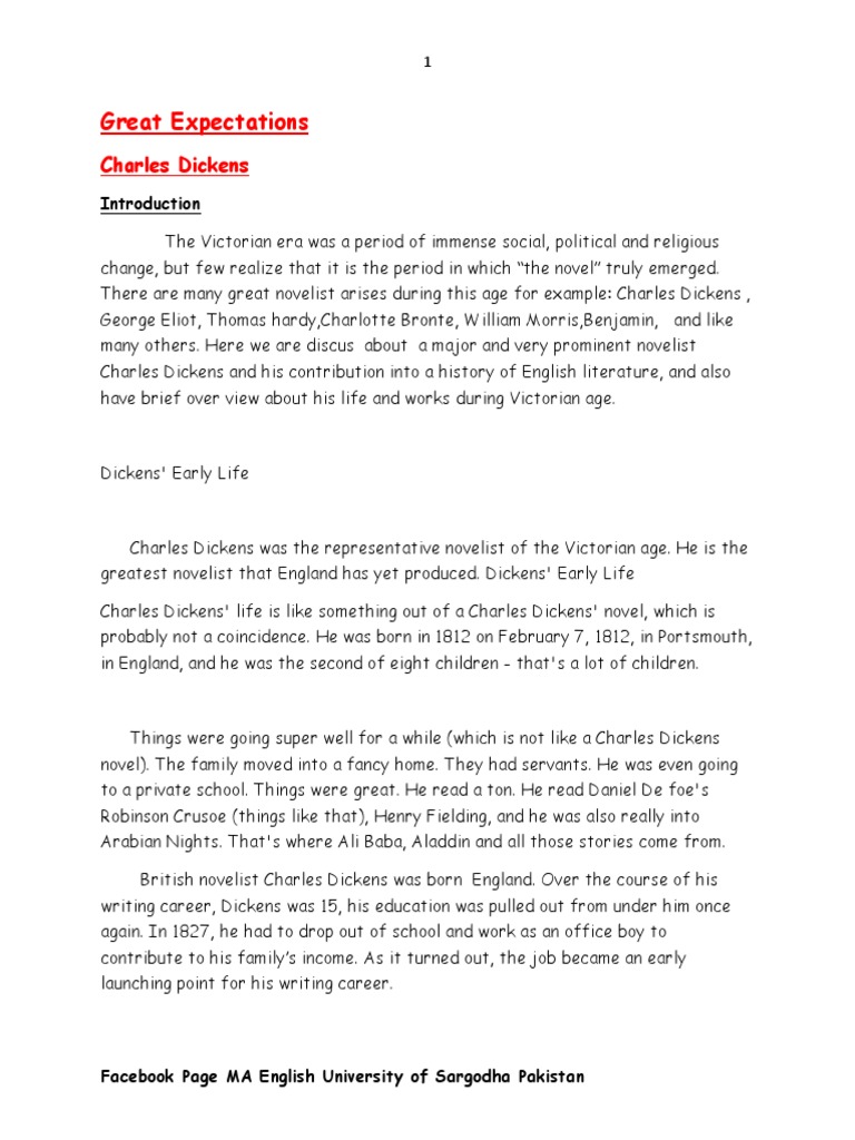 Great Expectations: Charles Dickens | PDF | Great Expectations ...