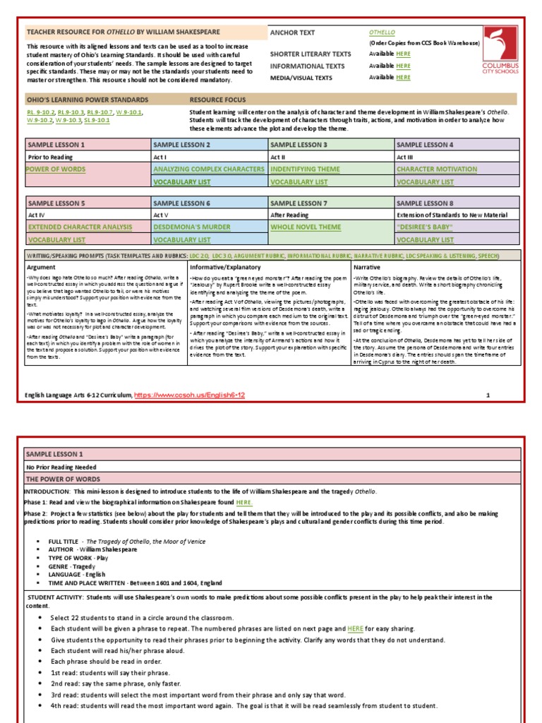 Othello by William Shakespeare | PDF | Othello | Iago