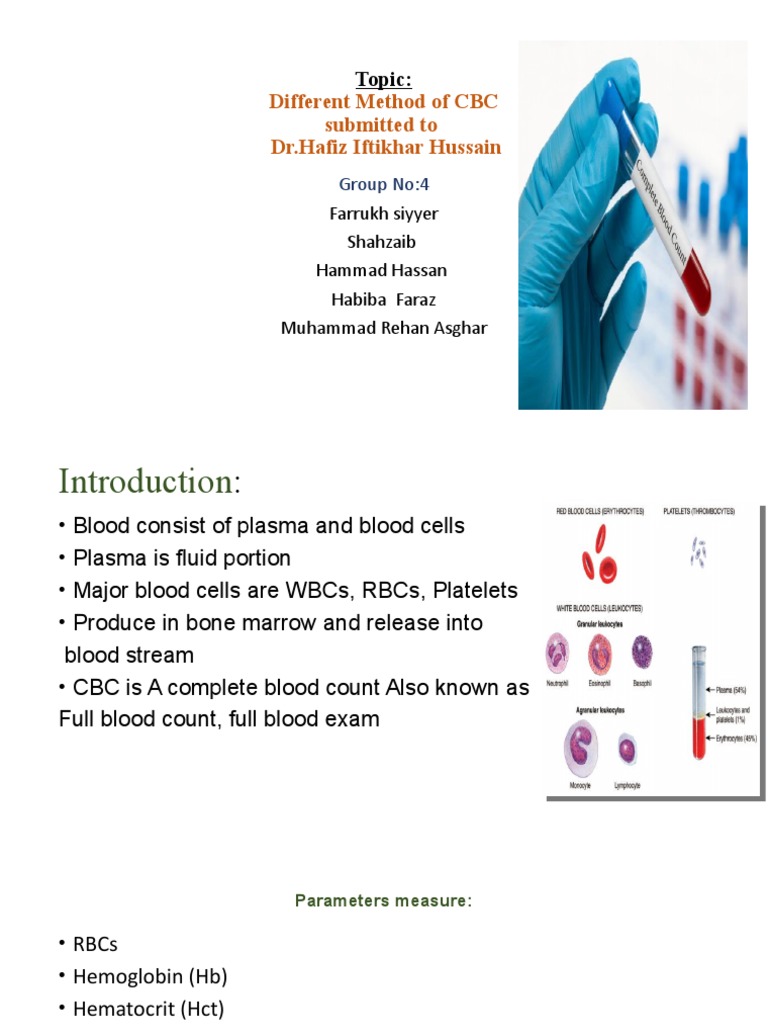 Different Method of CBC | PDF | Anemia | White Blood Cell