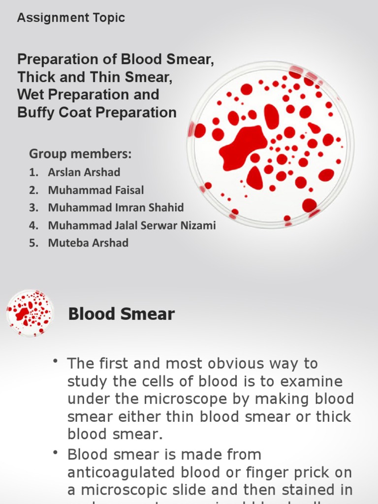 Manual Blood Smears Slides
